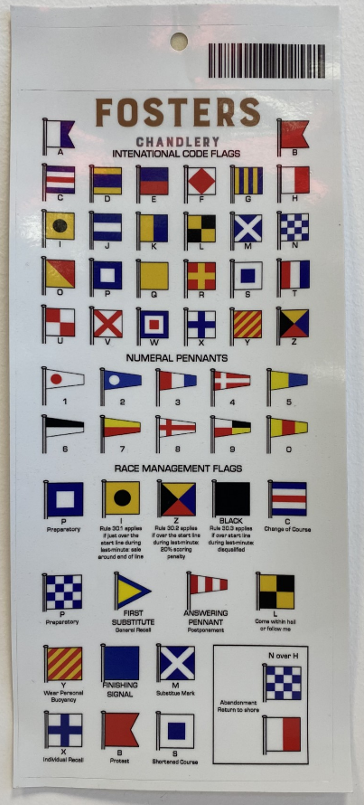 FOSTERS International Flag Code Sticker Labels — Harken Fosters